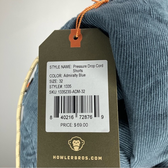 Howler Brothers | Shorts | Nwt Howler Bros Pressure Drop Cord Shorts ...